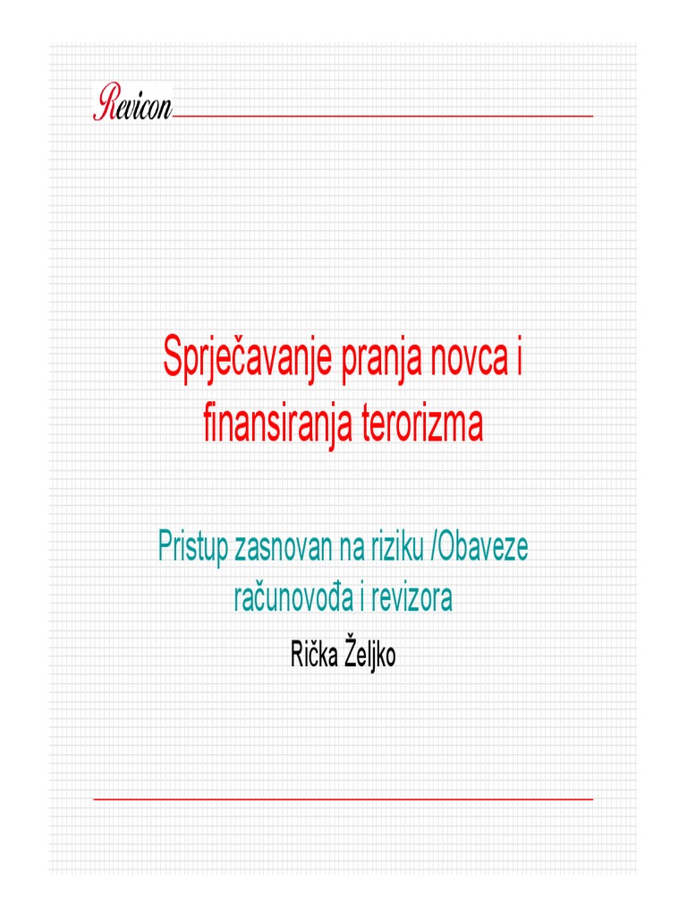 Pranje Novca Revizor | PDF