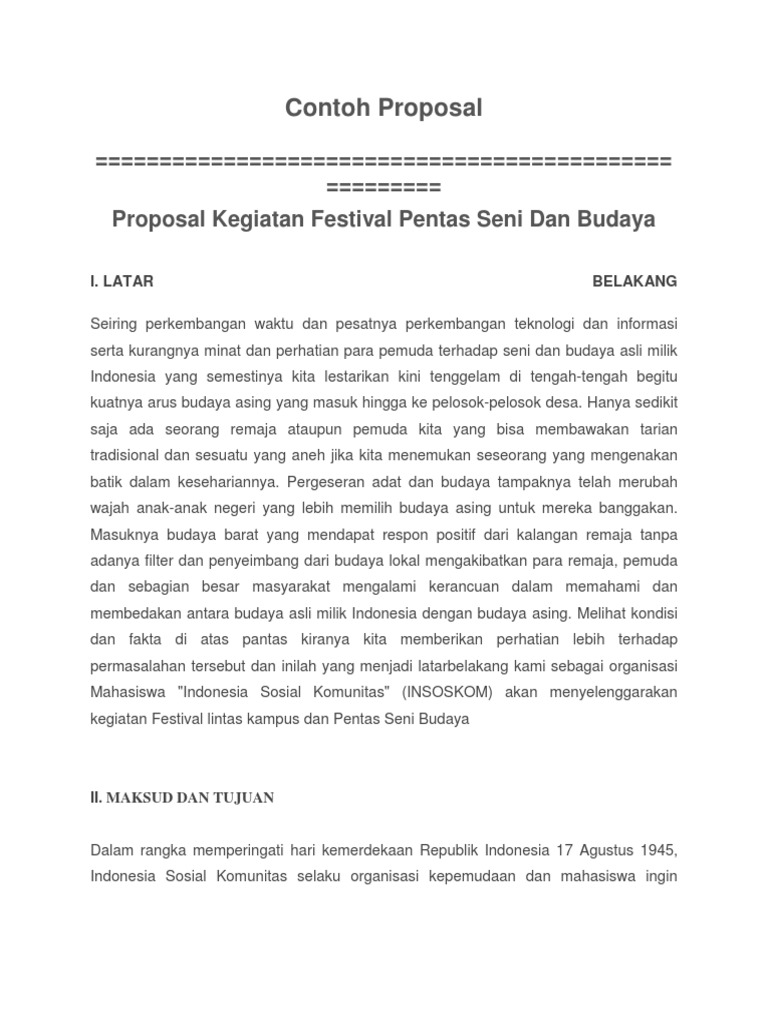 Contoh Proposal | PDF