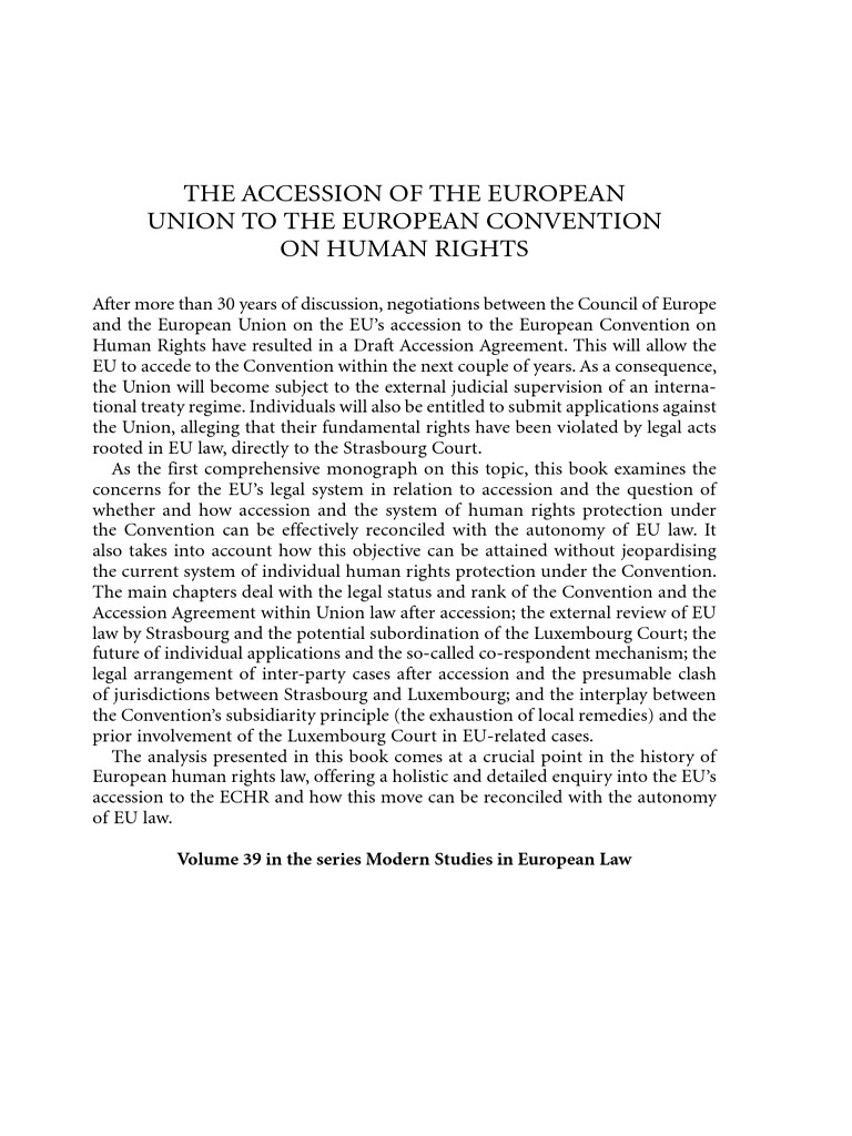 Paul Gragl The Accession of The European Union To The European ...