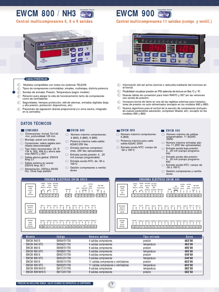 Datos Tecnicos de Eliwell | PDF