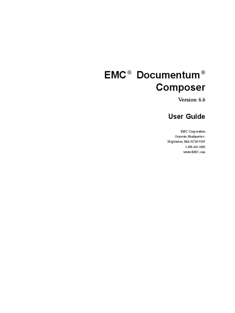 Documentum Composer 6.6 User Guide | PDF | Eclipse (Software) | Command Line Interface
