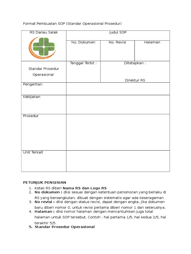 Format SOP Dan SK | PDF