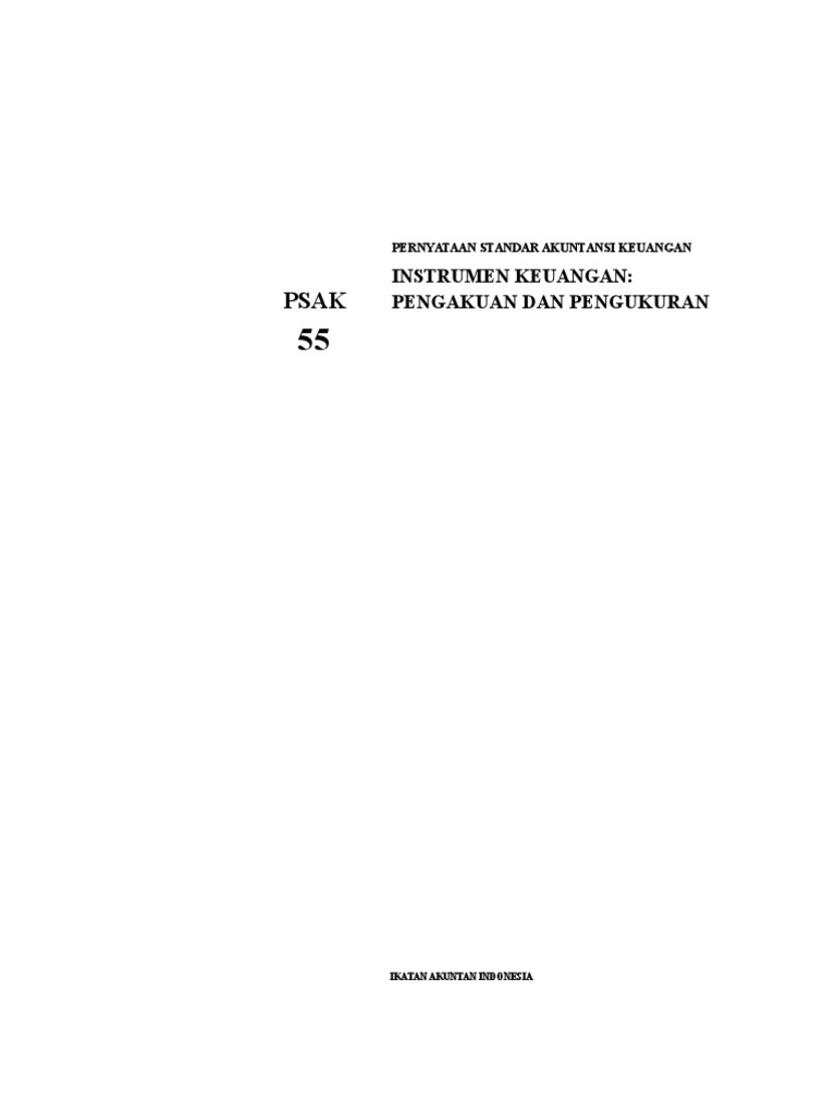 PSAK 55 (Revisi 2014) - Instrumen Keuangan Pengakuan Dan Pengukuran PDF ...