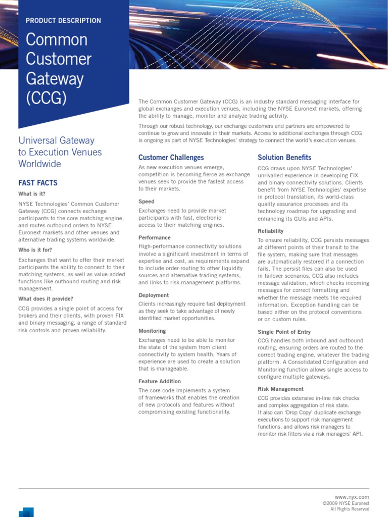 Common Customer Gateway Product Sheet | PDF | Gateway ...