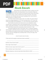 Mt. Everest Quiz: Test Your Knowledge | PDF