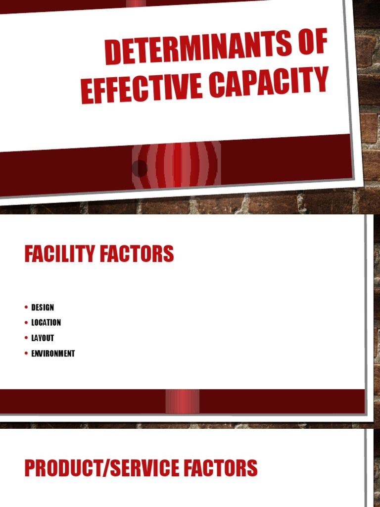 Determinants of Effective Capacity | PDF