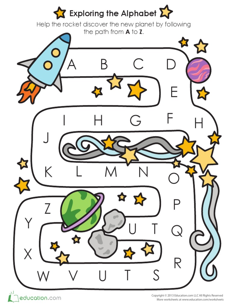 Letter Maze A To Z | PDF