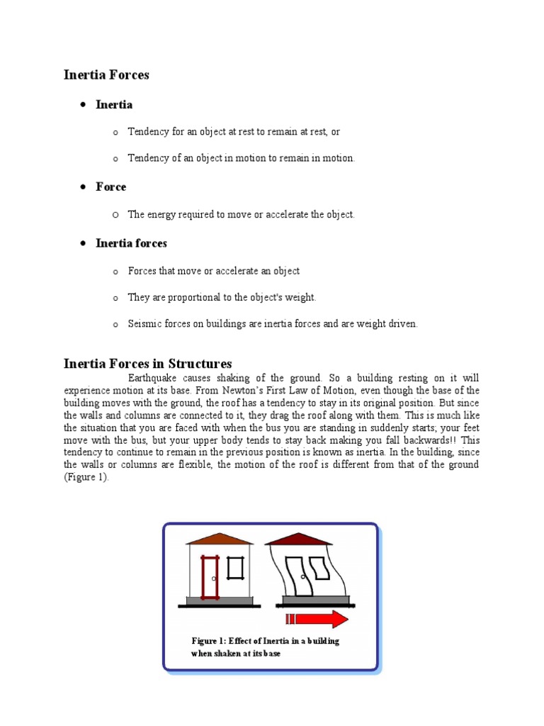 Inertia Forces | PDF | Inertia | Force