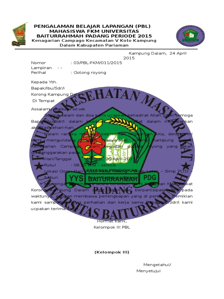 Surat Undangan Goro | PDF