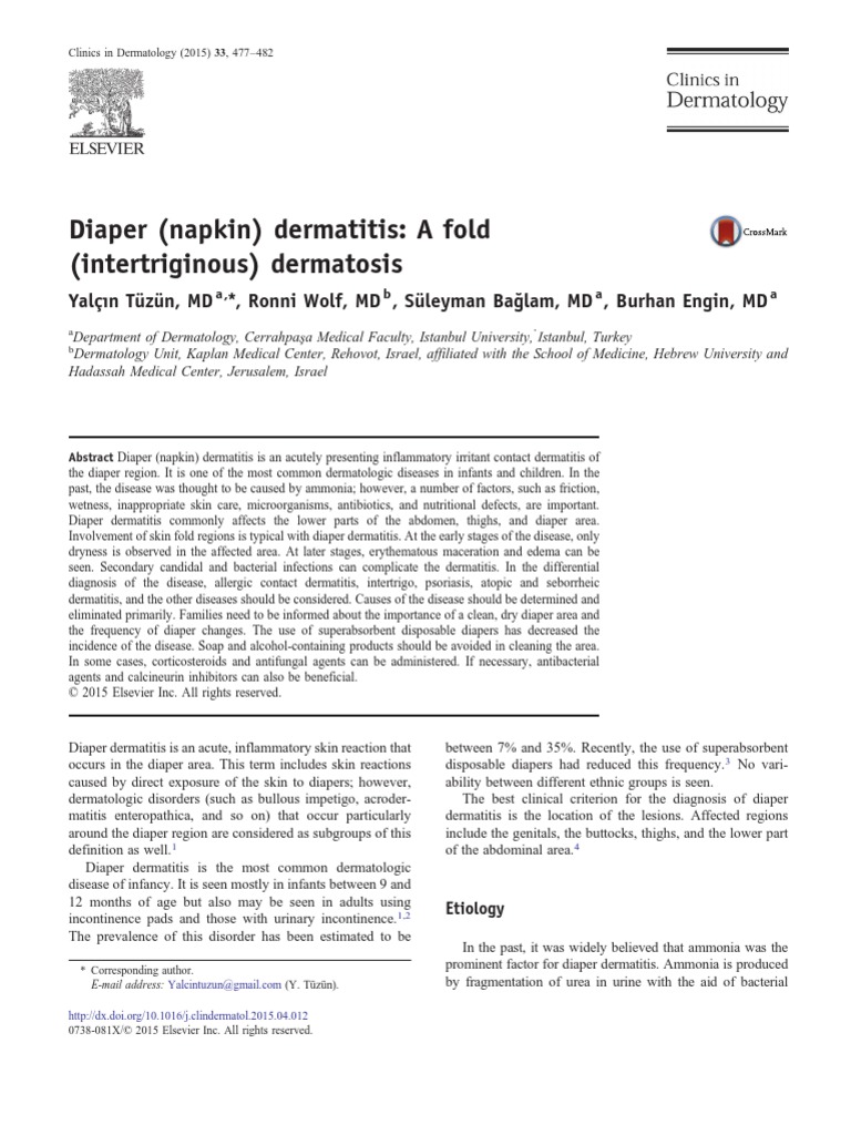 Diaper (Napkin) Dermatitis A Fold | PDF | Dermatitis | Psoriasis