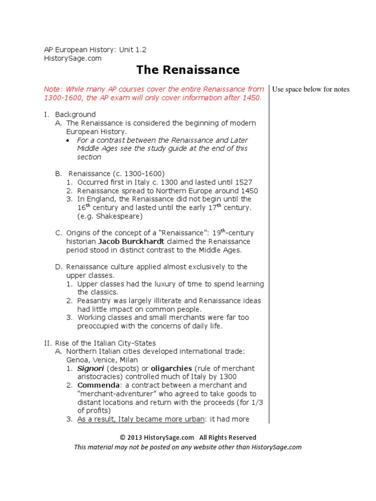 02 Renaissance PDF | PDF | Renaissance | Humanism