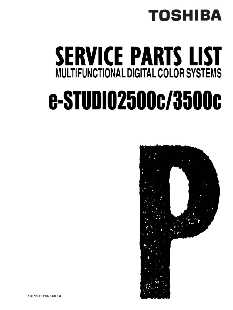Toshiba e Studio 2500c 3500c Parts List PDF | PDF