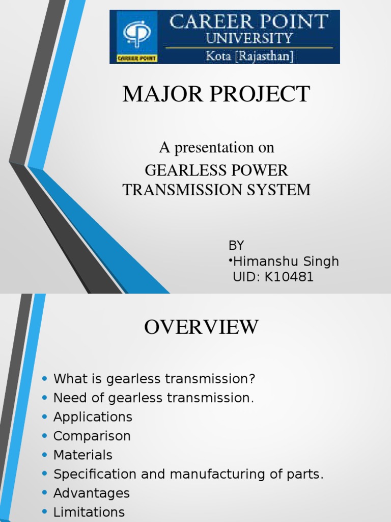 Gear Less Transmission | PDF | Transmission (Mechanics) | Gear