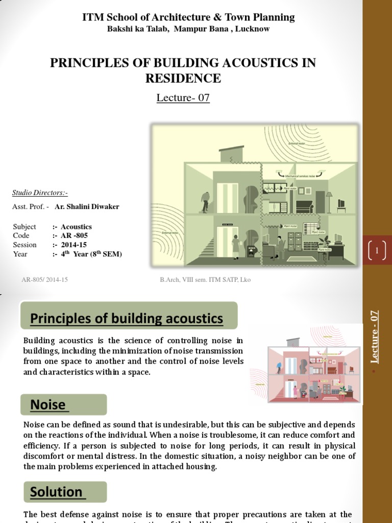 Building Acoustics Principles for Residences | PDF | Waves | Building ...