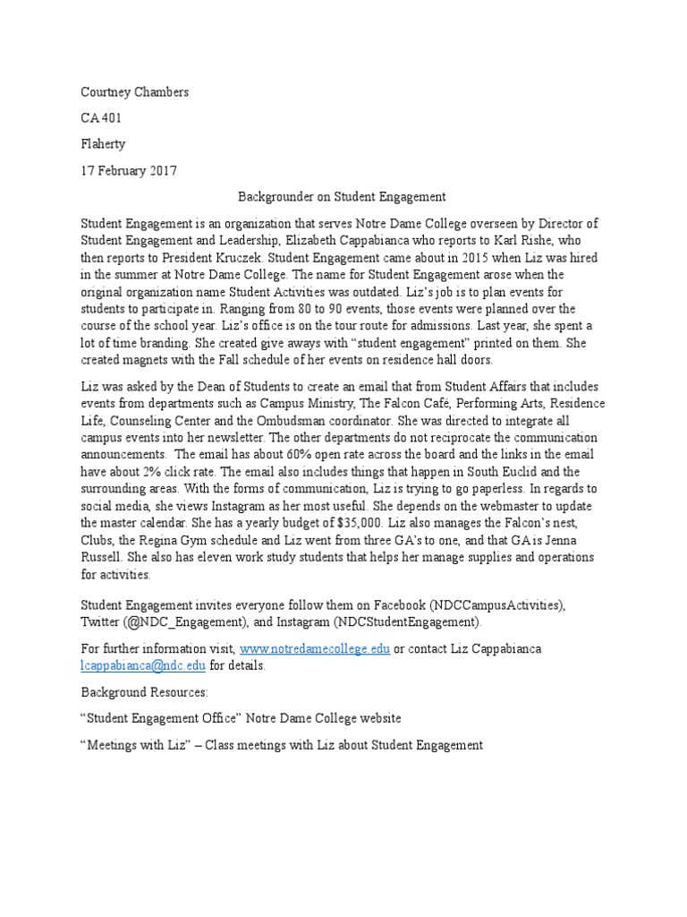 Backgrounder | PDF | Career & Growth | Wellness