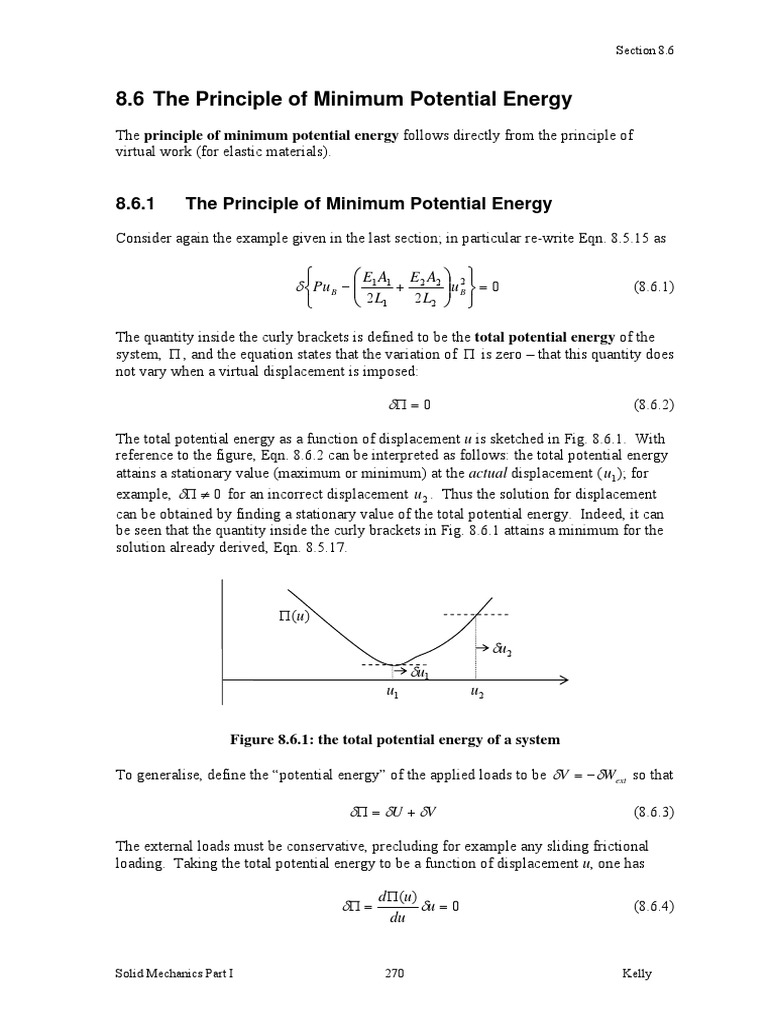 Minimum Potential Energy Principle in FEM | PDF | Finite Element Method ...