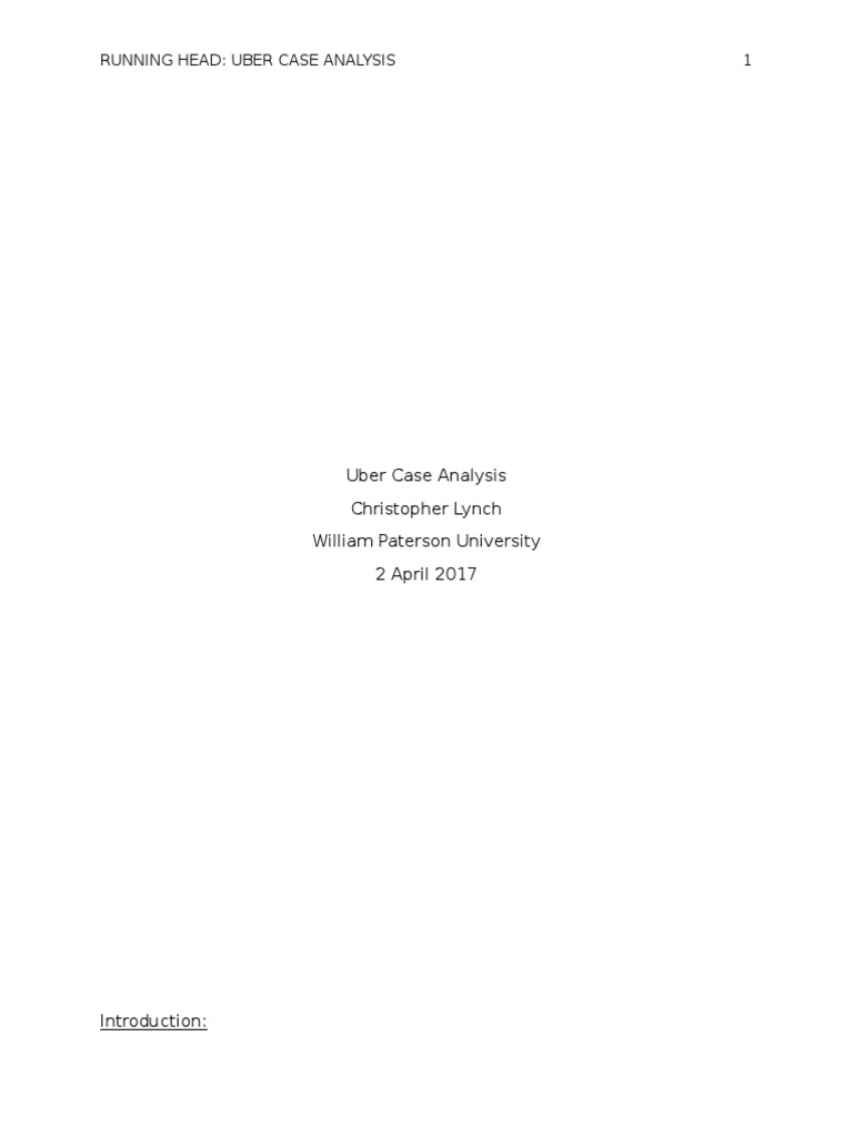 Case Study Uber | PDF | Uber (Company) | Organizational Culture