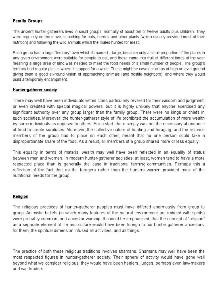 Hunter Gatherer Society | PDF | Hunter Gatherer | Shamanism