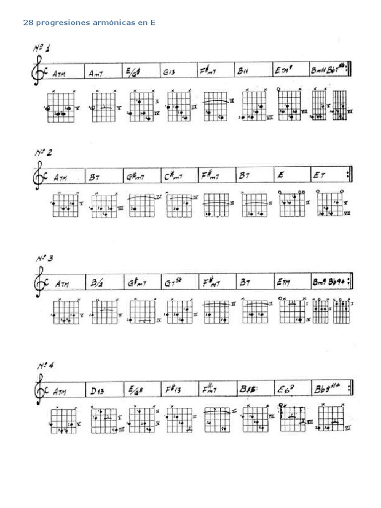 28 Progresiones Armónicas en E | PDF