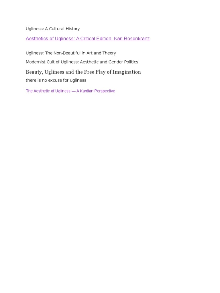 Exploring the Concept of Ugliness Across Philosophy, Art, and Culture | PDF