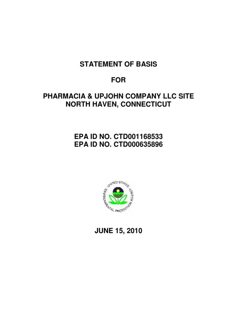 Upjohn Statement of Basis | PDF | Environmental Remediation | Volatile ...
