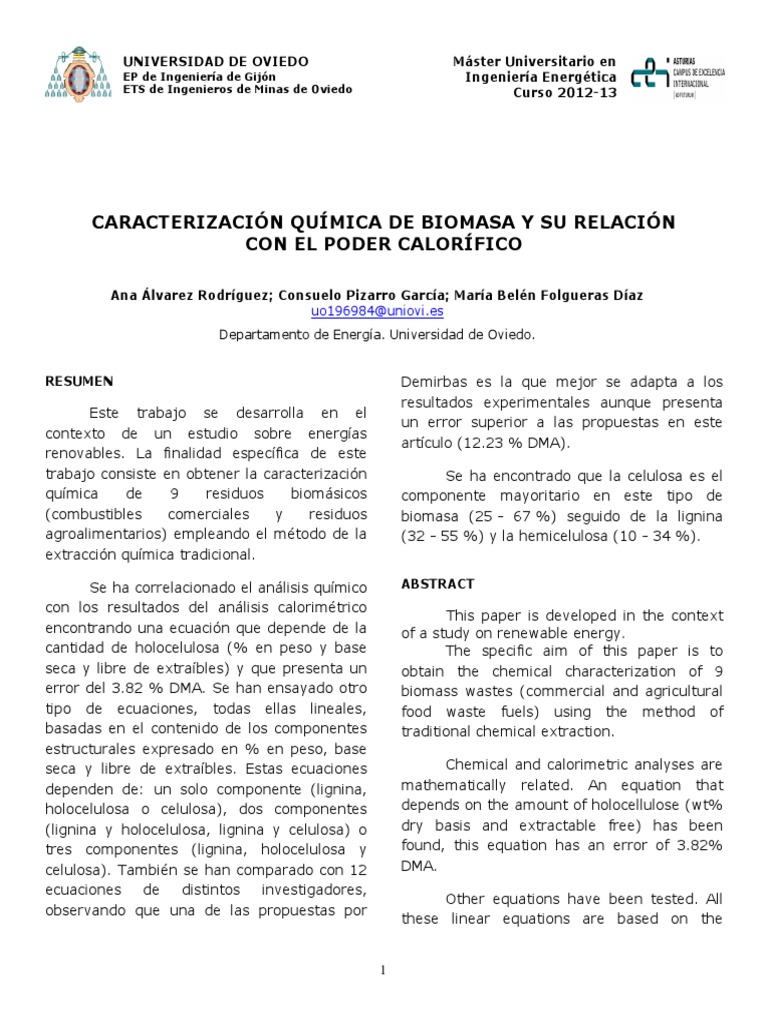 Determinacion de Celulosa, Holocelulosa y Lignina PDF | PDF ...