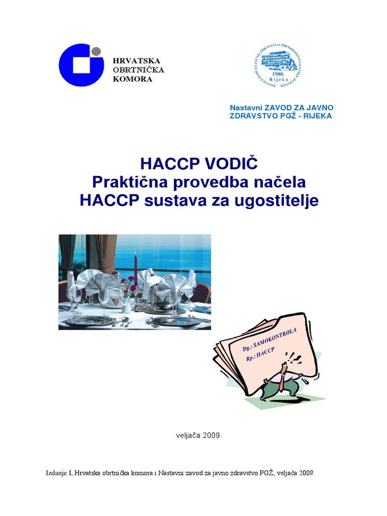 Haccp Vodic Za Ugostitelje PDF 1 6 | PDF