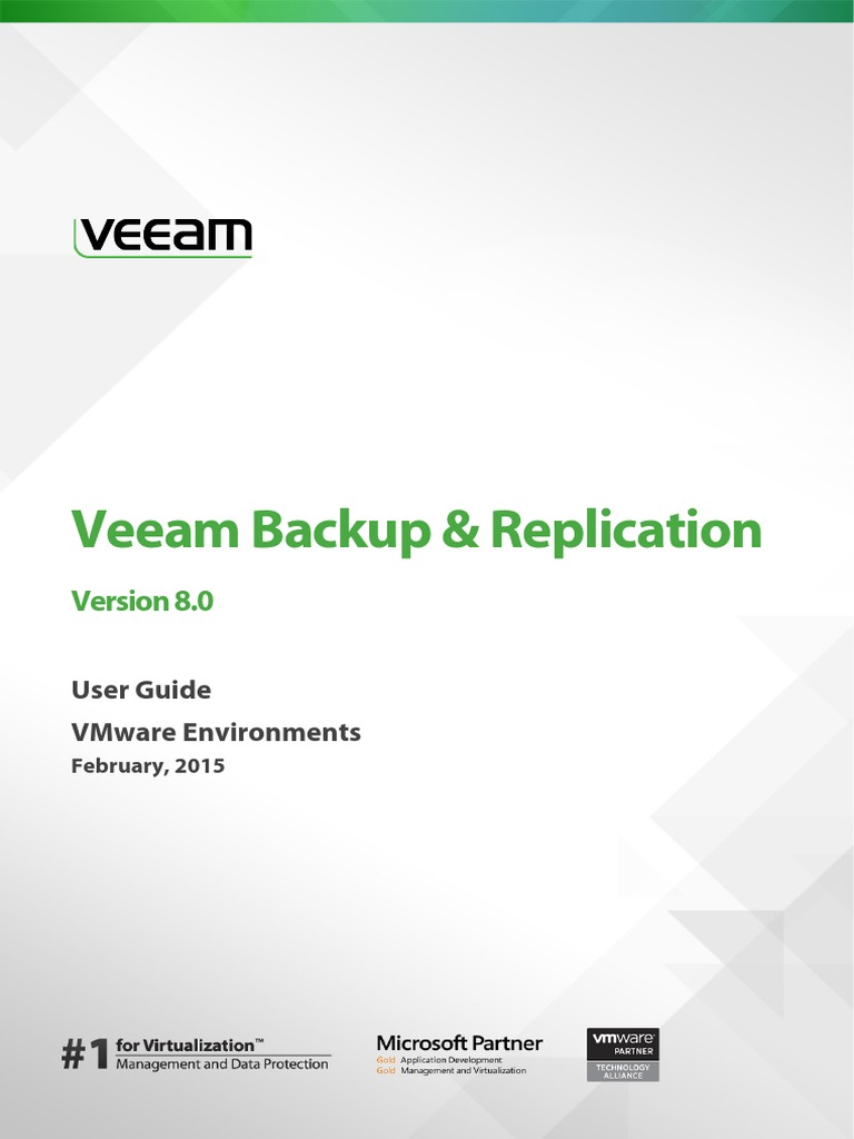 Veeam Backup 8 Userguide Vmware | PDF | Backup | Replication (Computing)