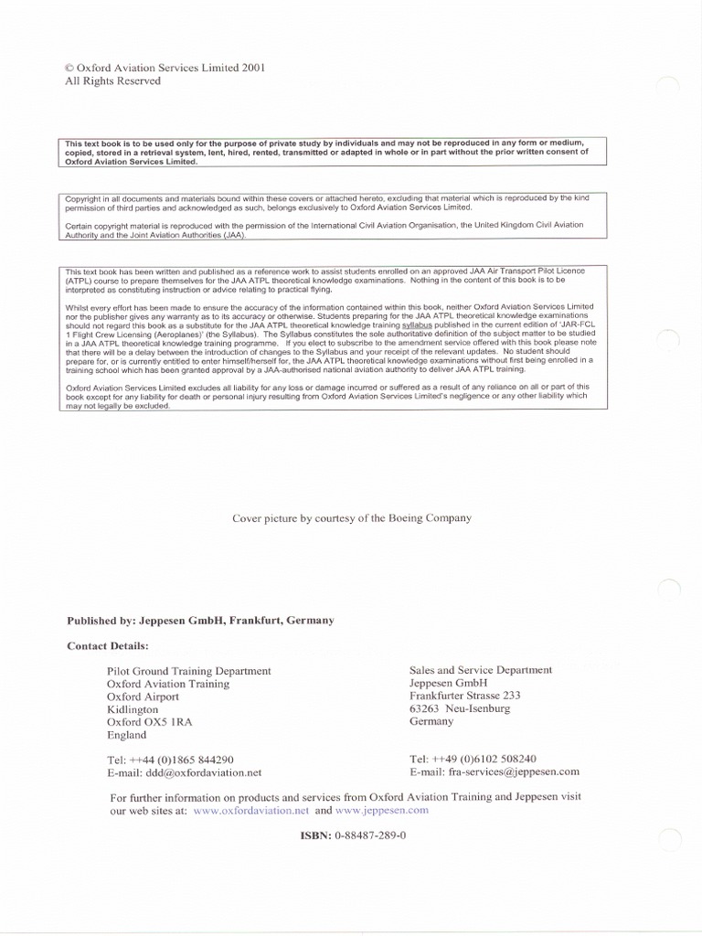 JAA ATPL BOOK 12 - Oxford Aviation - Jeppesen - Operational Procedures ...