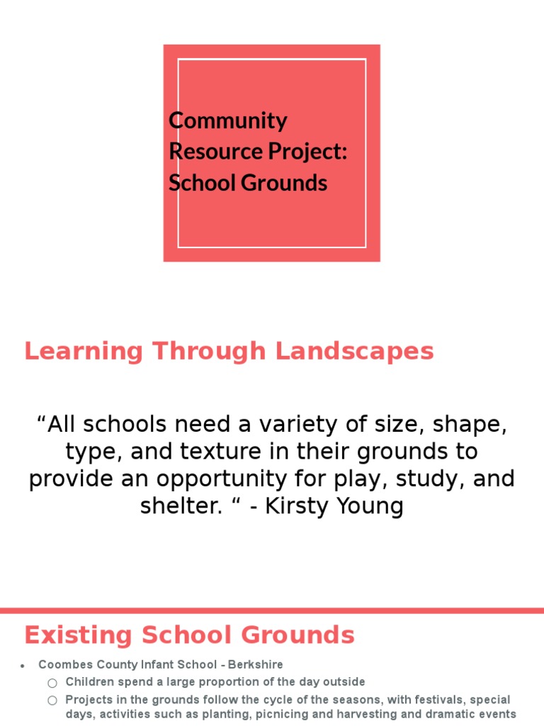 Community Resource Project | PDF | Schools | Conservation