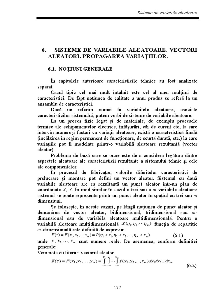Sisteme de Variabile Si Vectori Aleatori | PDF