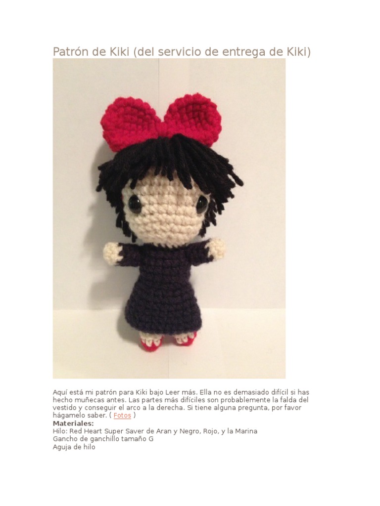 Patrón de Kiki | PDF | Pelo | Ocio