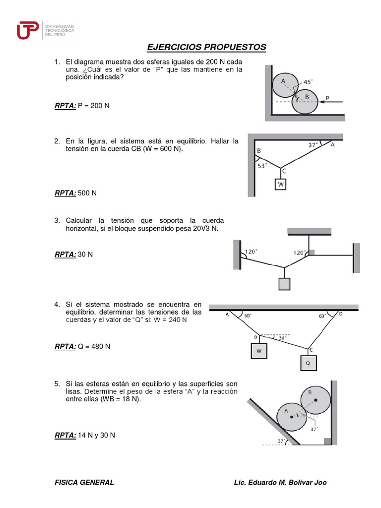 Ejercicios para La Pc2 - Fisica | PDF | Naturaleza