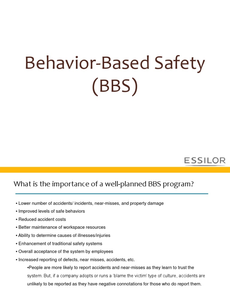 Behavior Based Safety | PDF | Employment | Investing