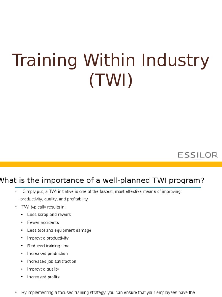Training Within Industry | PDF | Employment | Psychology