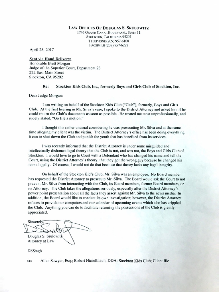 Stockton Kids Club Letter | PDF