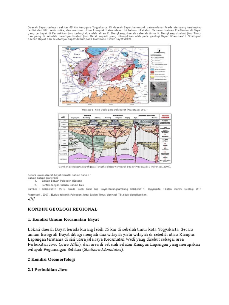 Geologi dan Stratigrafi Daerah Bayat | PDF