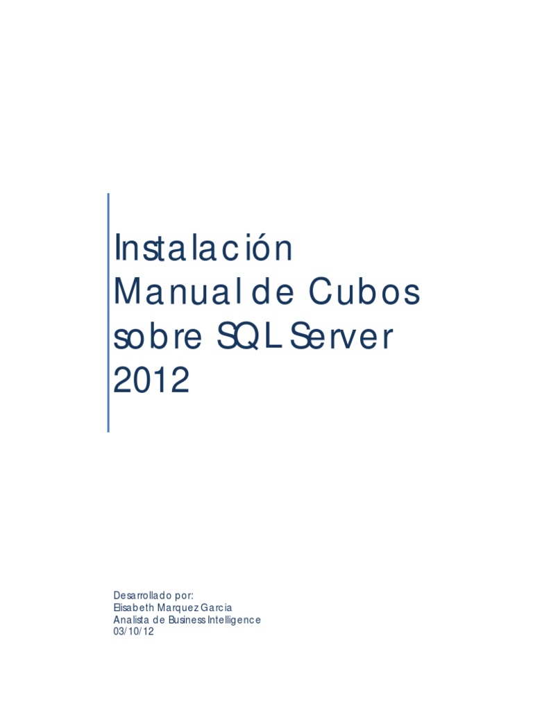 Instalación y configuración inicial del sistema de Business Intelligence con SQL Server 2012 ...