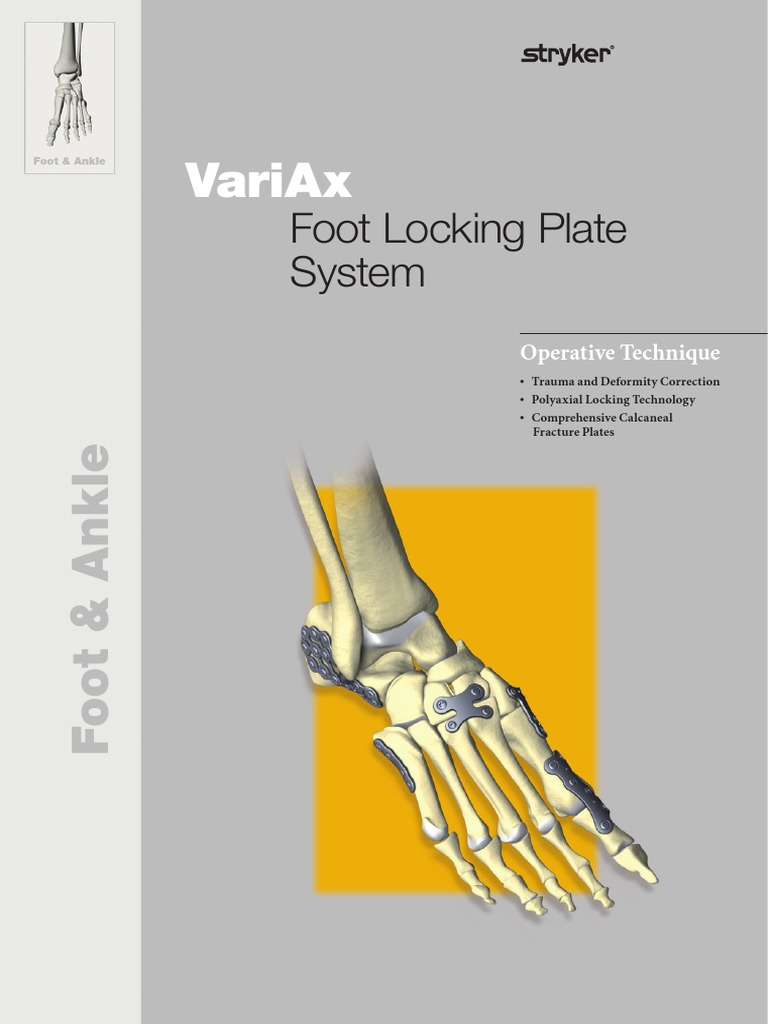 Stryker-VariAx-Foot-Locking-Plate-System.pdf | Surgery | Drill