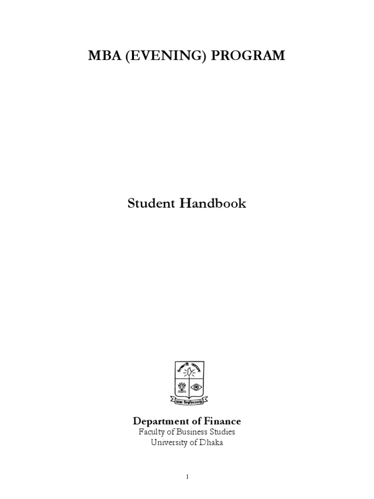 Dhaka University EMBA Hand Book | PDF | Matrix (Mathematics) | Master ...