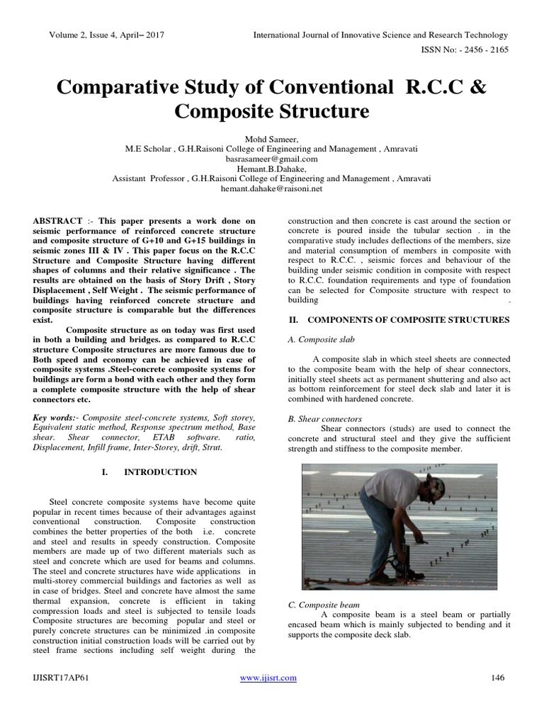 Comparative Study of Conventional R.C.C & Composite Structure | PDF ...