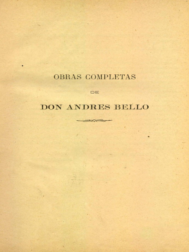 Andrés Bello - Obras Completas