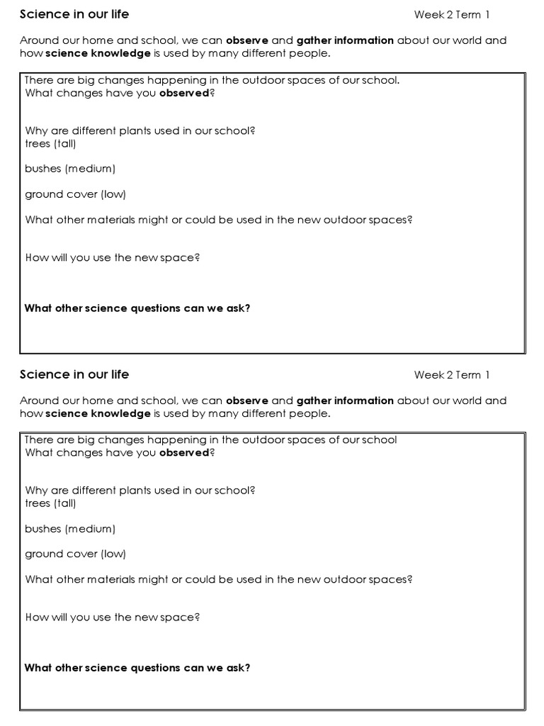 Formative Assessment 2015 Week 2 Term 1 | PDF