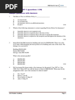 PCEIA Sample Questions (E) - Set 1 | PDF | Life Insurance | Insurance
