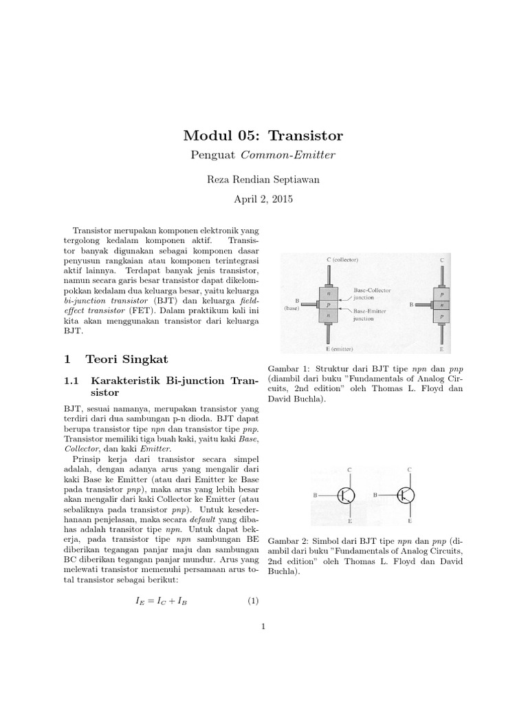 Modul 05 Paper Transistor PDF | PDF