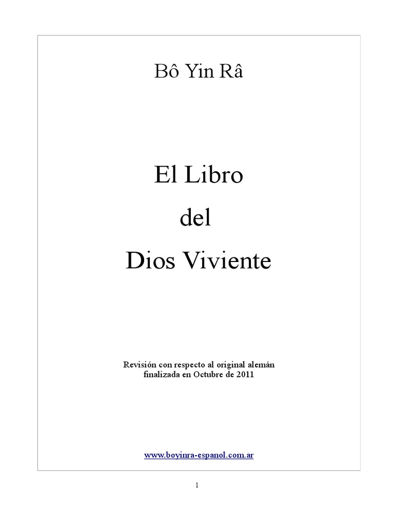 Libro Del Dios Viviente | PDF | Verdad | Alma