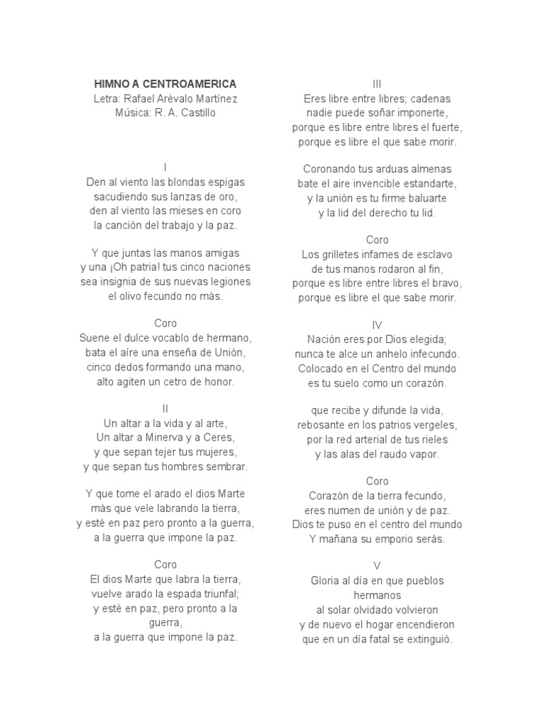 Himno de Centroamerica y Guatemala | Religión y creencia