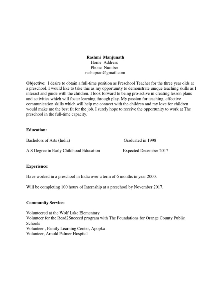 Resume Assignment | PDF