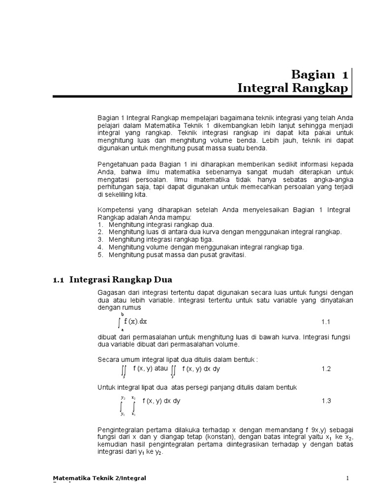 Bag - 1 Integral Rangkap | PDF