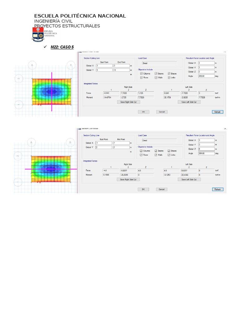 Momentos Etabs (Losa) | PDF